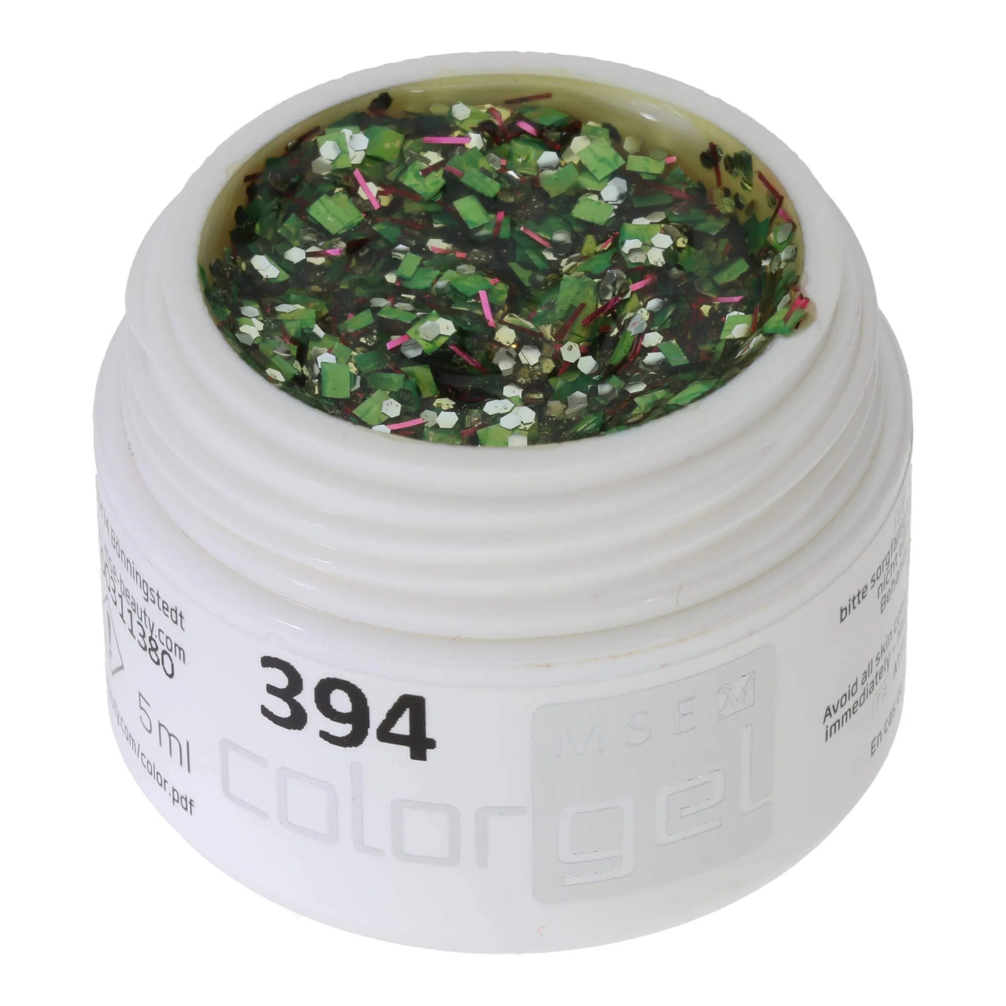 # 394 Premium GLITTER Color Gel 5ml May green glitter gel – MSE - The ...